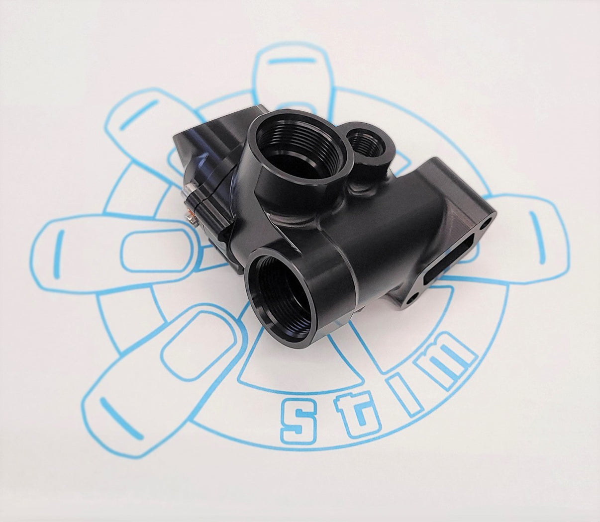 M20 Billet Thermostat Housing (-20 ORB) – Stim Tech